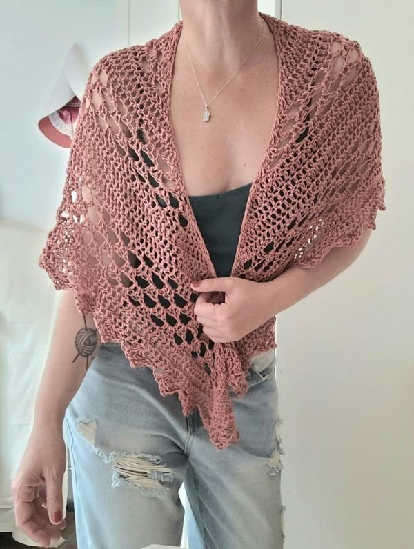 PATRÓN-CHAL ROSE - Oh Mami! Crochet